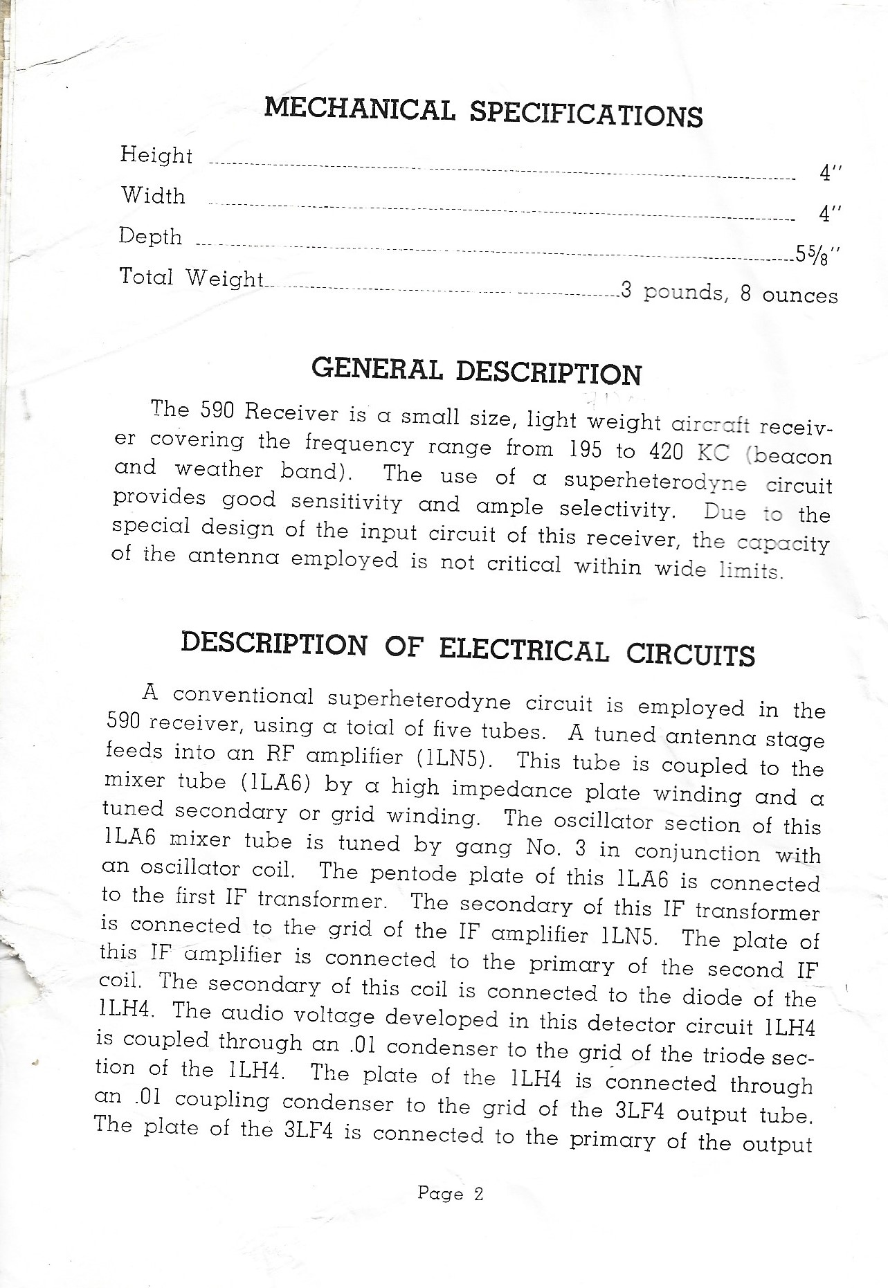 Aircraft receiver Model 590 – ARACCMA