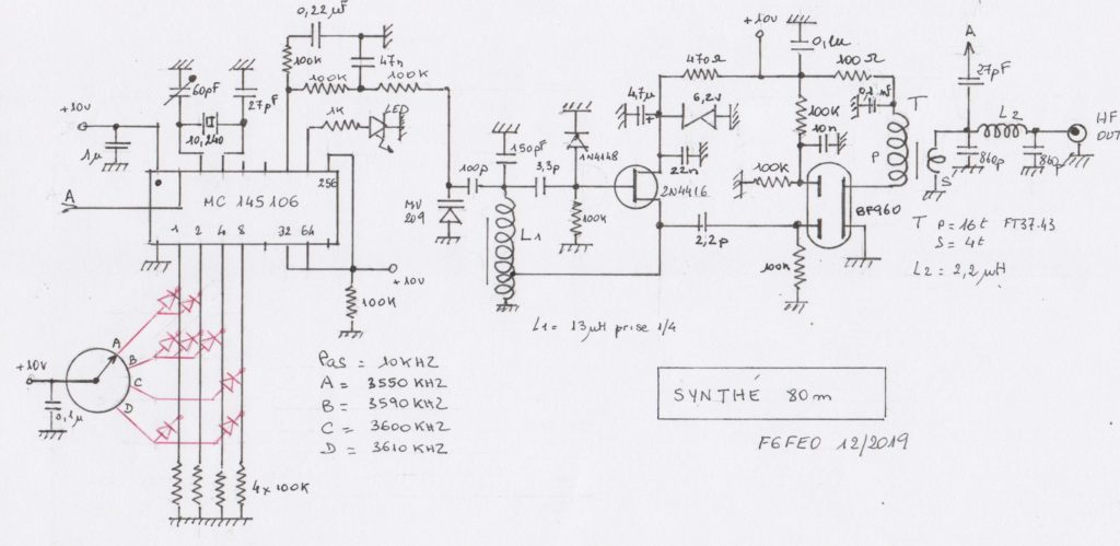 Pilote à PLL de Michel F6FEO – ARACCMA